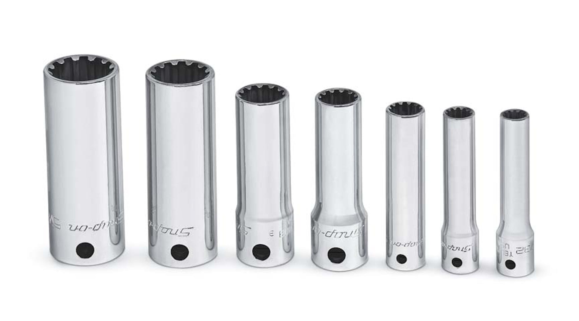 7 Pc Combination Drive Sae Deep Spline Socket Set - 207TFEL – Snap-On ...