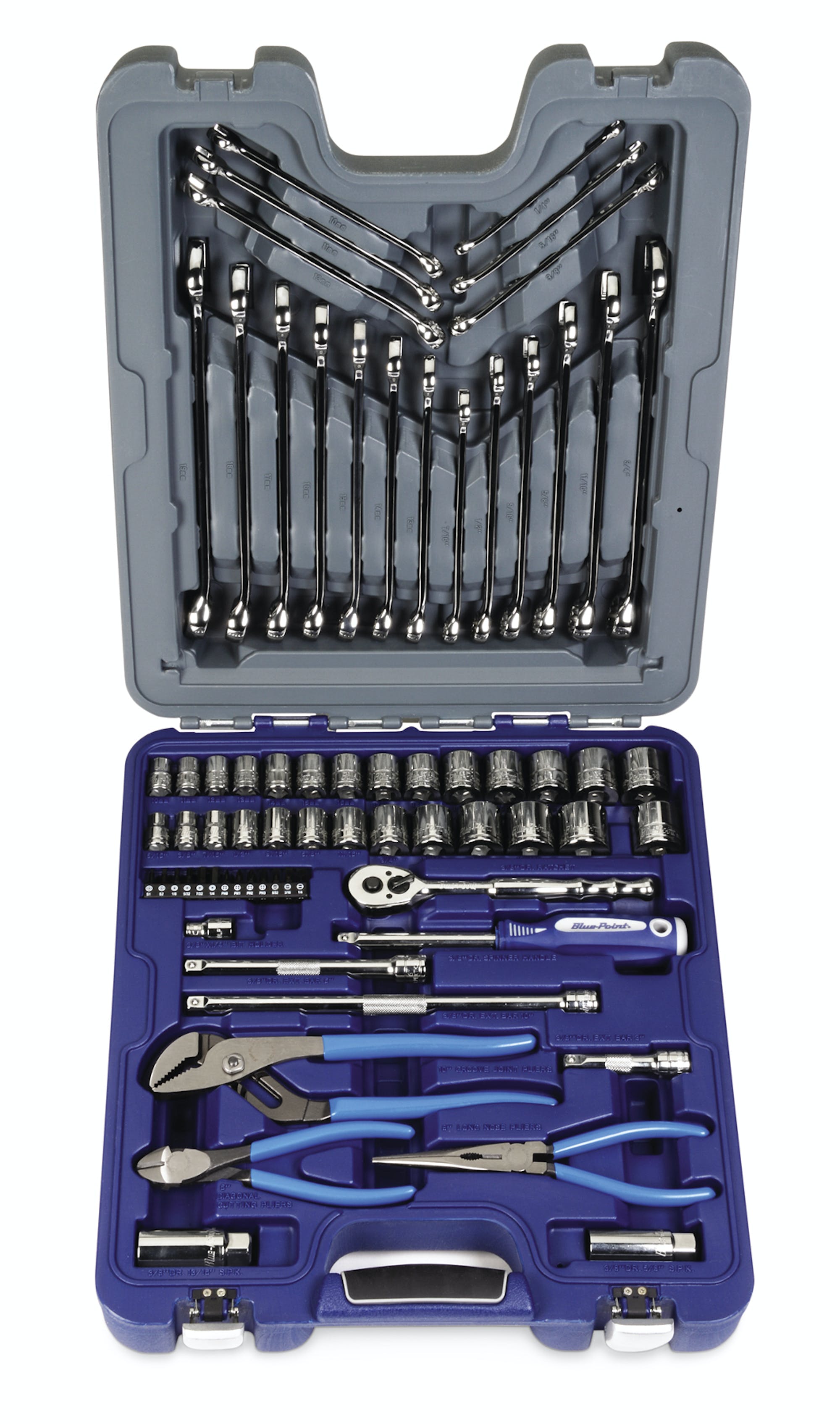 70 Pc 3/8" Drive Sae/metric General Service Set (blue-point ...