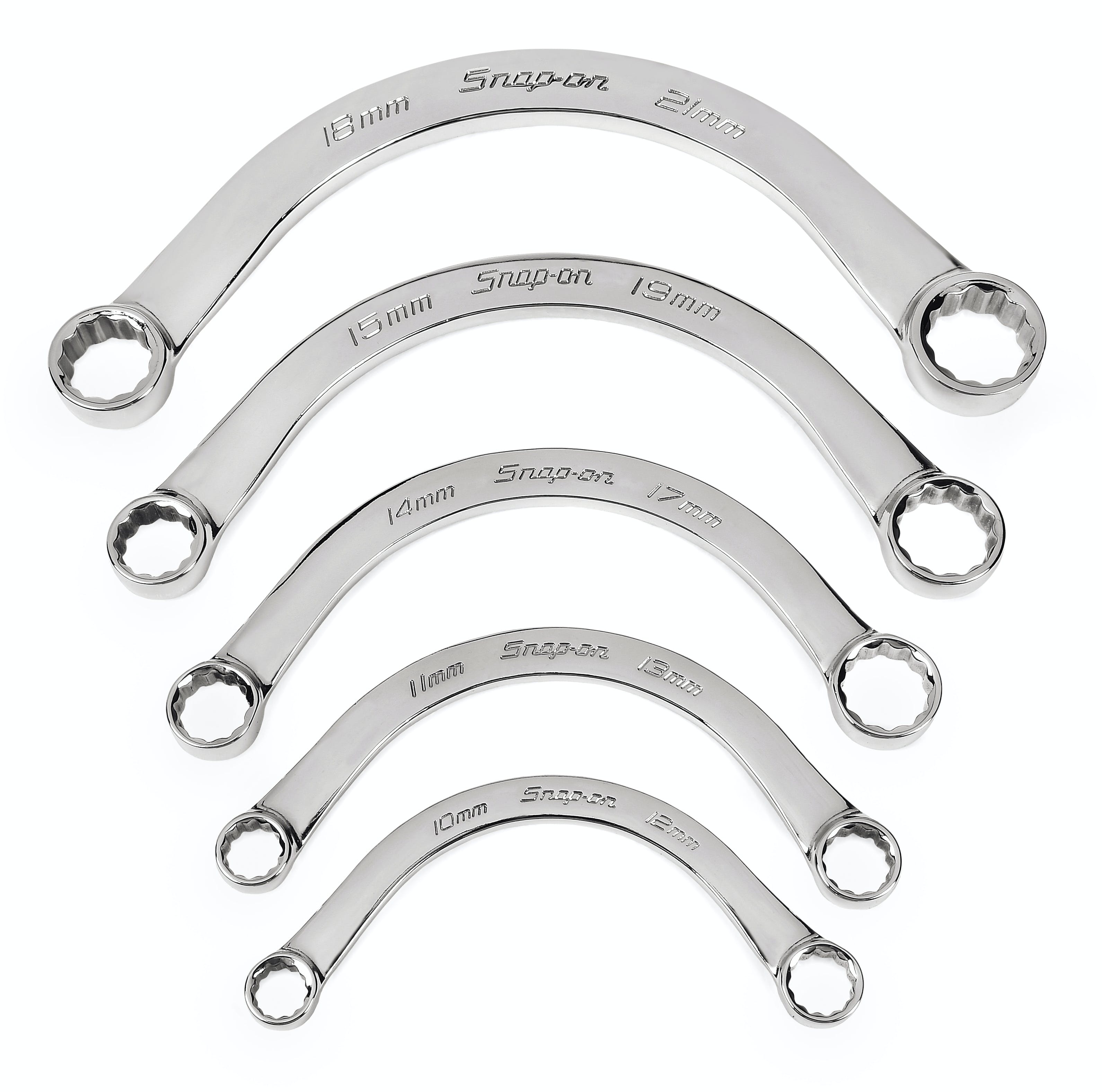 5 Pc 12-point Metric Flank Drive® Half-moon Box Wrench Set (10-21 Mm ...