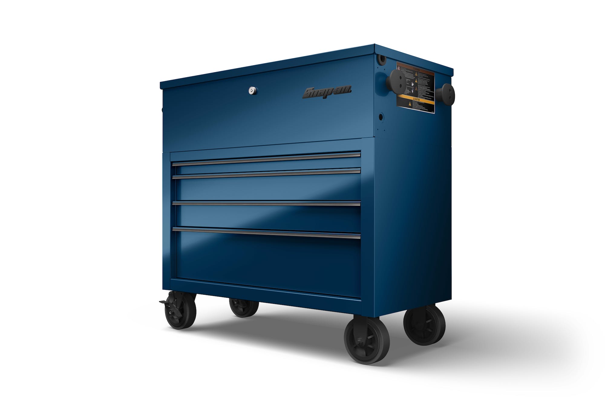 40" Four-drawer Power Cart (midnight Blue With Titanium Trim And ...